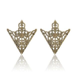 Accessories | Filigree Triangle Antique Bronze Collar Lapel Pin | Poshmark